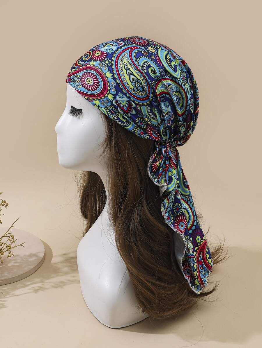 Paisley Print Head Wrap Silk Bonnet Satin Bonnet | SHEIN USA