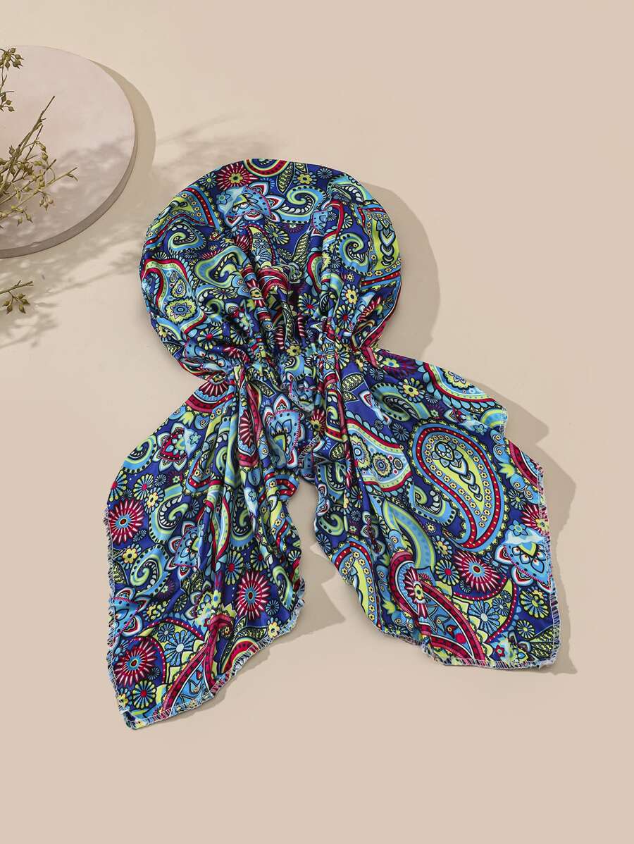 Paisley Print Head Wrap Silk Bonnet Satin Bonnet | SHEIN USA