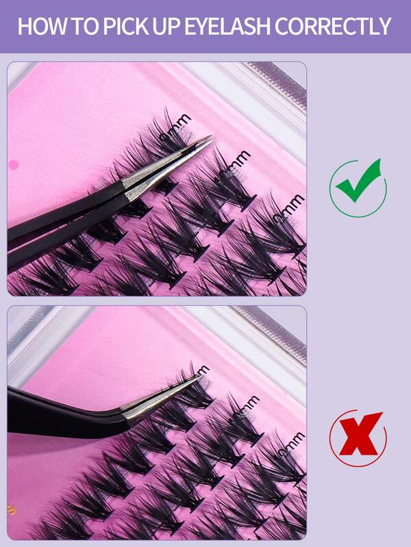 Cluster Lashes DIY Eyelash Extensions 9/10/11/12/13/14/15/16mm Mixed ...