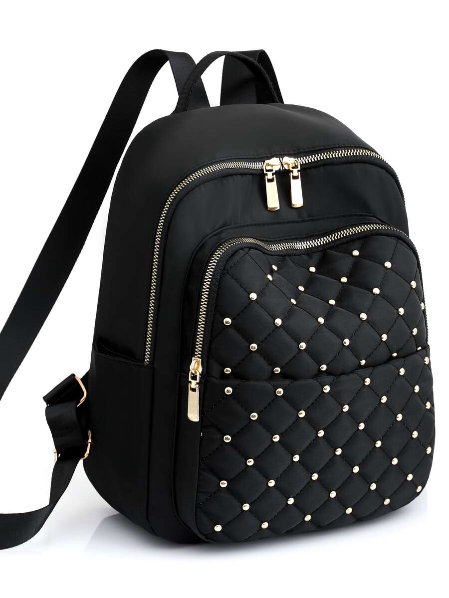 Studded Detail Pocket Front Backpack | SHEIN USA