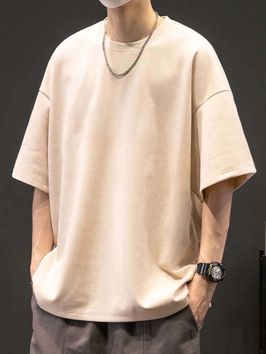 Men Solid Drop Shoulder Tee | SHEIN USA