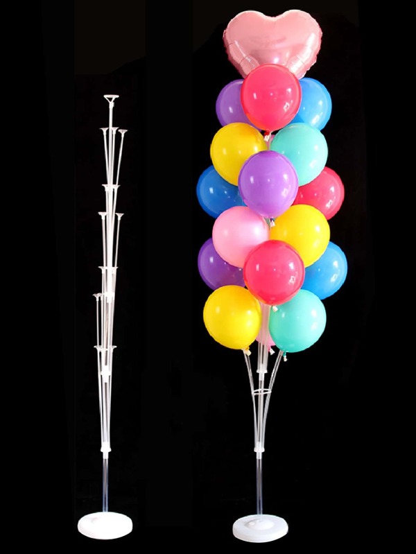 1set PVC Balloon Stand, Minimalist Plain Balloon Stand For Party ...