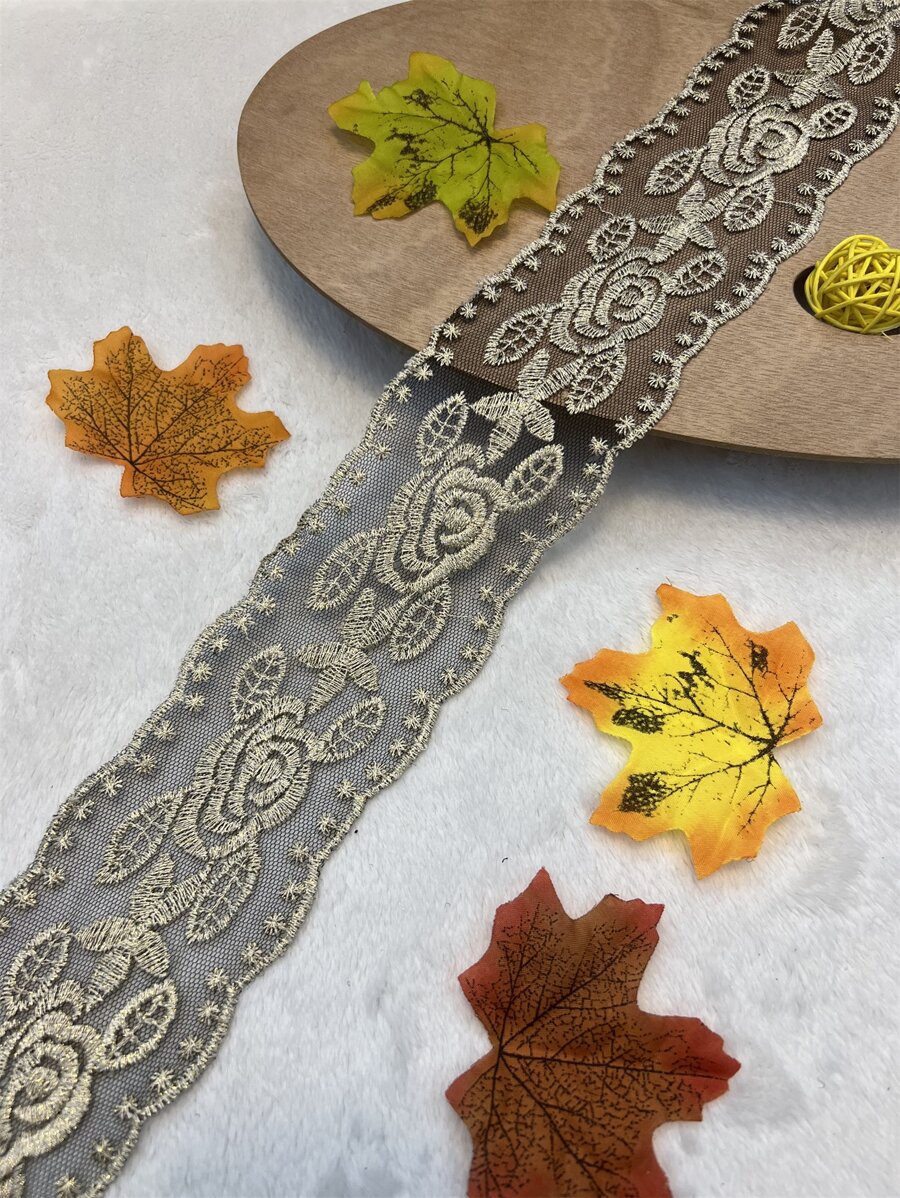 1pc Flower Design DIY Webbing, Modern Polyester DIY Webbing For Home ...