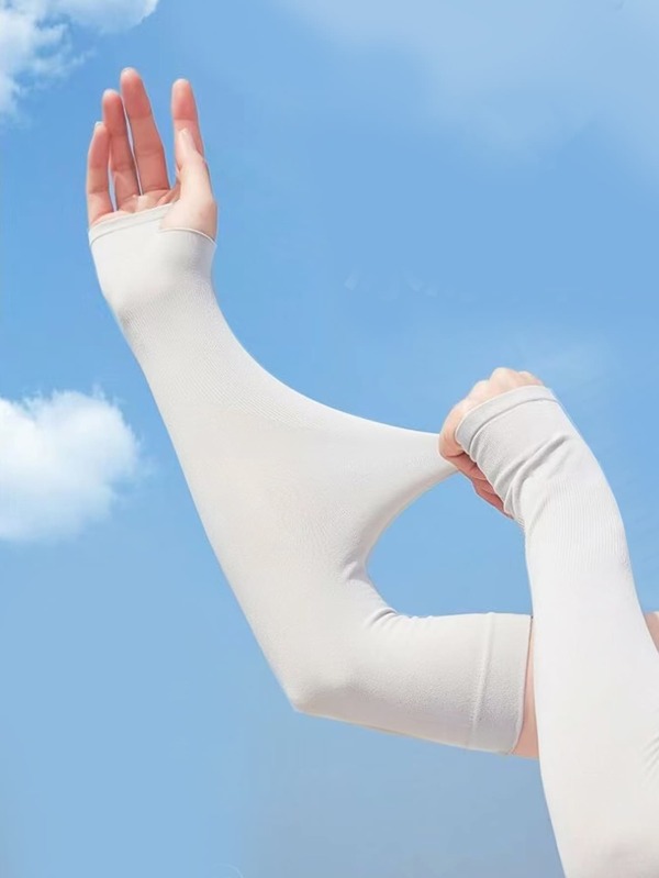 2pcs Sports Solid Sun Protection Arm Sleeve | SHEIN USA
