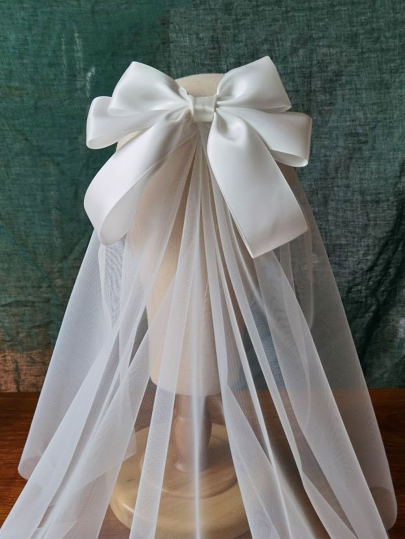 1pc Bow Decor Elegant Bridal Veil Bridal Veil Wedding,Wedding Dresses ...