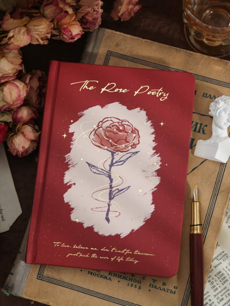 1pc Rose Pattern Notebook | SHEIN USA