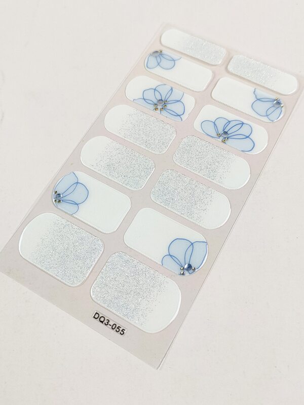 1 feuille Décalque ongle élégant enveloppement complet ongle auto ...