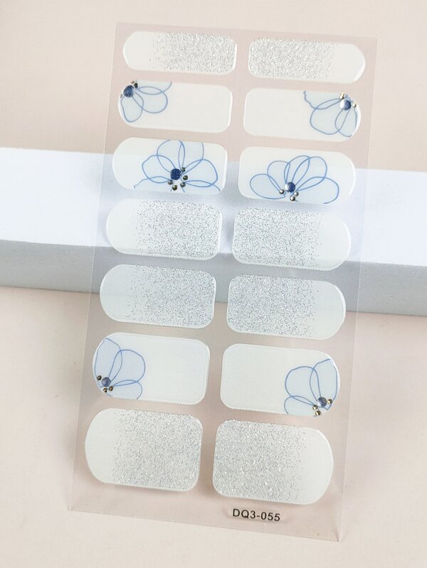 1 feuille Décalque ongle élégant enveloppement complet ongle auto ...