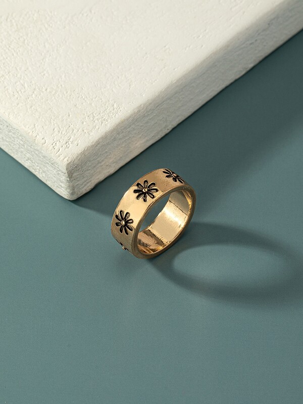 Men Flower Detail Ring | SHEIN USA