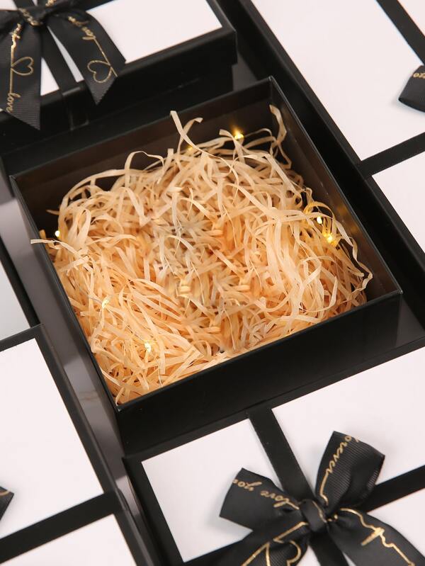 1pc Bow Decor Gift Box, Modern Paper Gift Wrapping Box For Party ...