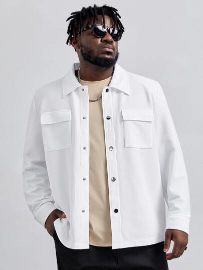 Men Plus Size Shackets | Fashion Men Plus Size Shackets | SHEIN USA