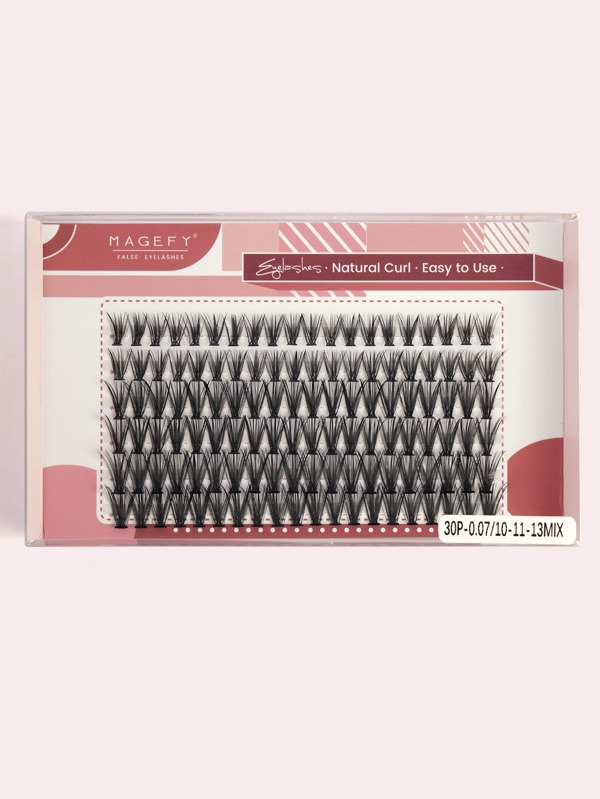 120 Clusters/Box Individual Eyelashes,30d Natural False Eyelashes ...