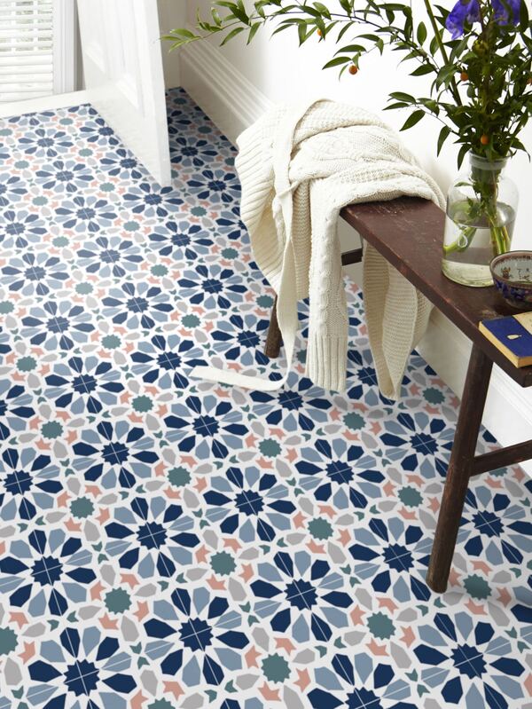 9pcs/set 7.87x7.87 Inch PVC Floor Sticker, Boho Mandala Pattern ...