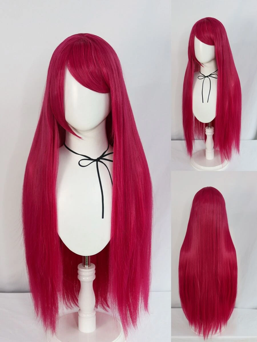 Cosplay Extra Long Straight Synthetic Wig With Bangs | SHEIN USA
