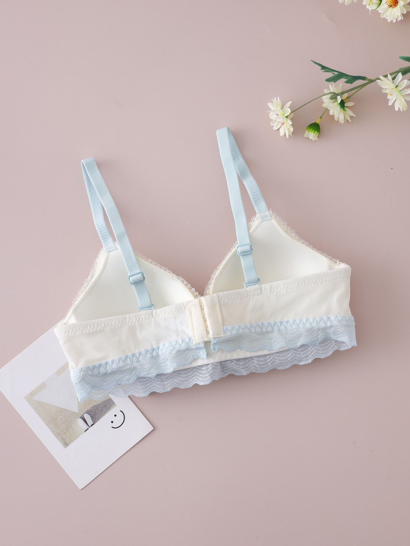 Teen Girls Polka Dot Print Contrast Lace Bralet | SHEIN UK