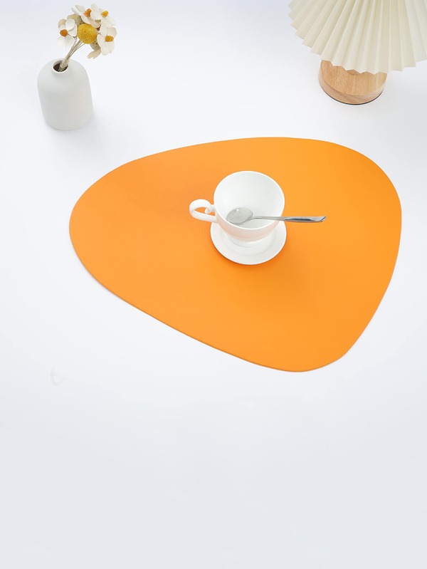 1pc PVC Place Mat, Modernist Water-drop Design Orange Table Mat For ...