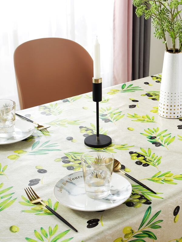 st frukttryck vattentät duk, tecknad PVC rektangel duk för skrivbord ...