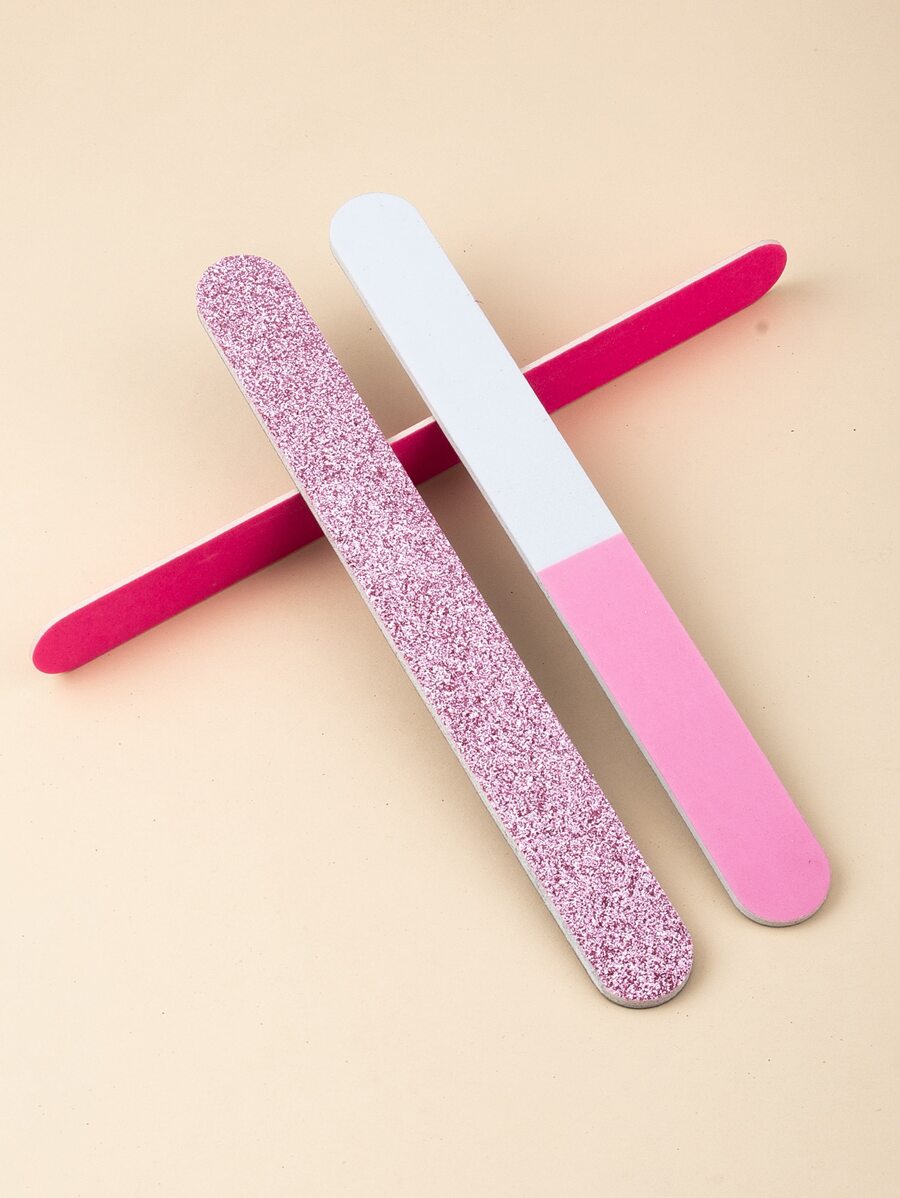 9pcs Pink Nail File Set Nail Kits Manicure Tool Set Quickly Effortless ...