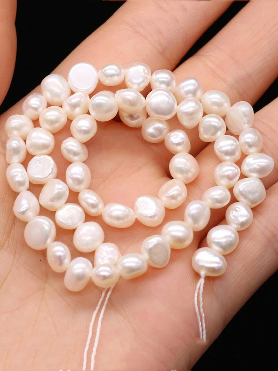 1strand Natural Freshwater Pearl Cultured Pearl DIY Bead | SHEIN USA