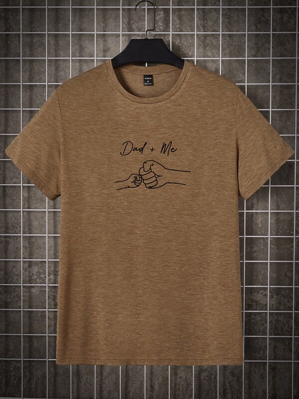 Manfinity Homme Men Letter And Hand Print Tee Shein Uk