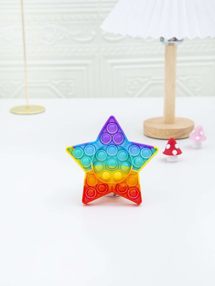 1pc Star Shaped Fidget Toy, Color Block Sensory Fidget Design ...
