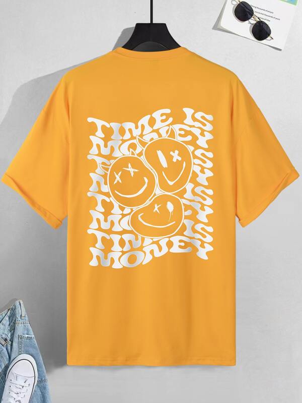 Manfinity EMRG Homme T-shirt Dessin Animé Et Slogan | Mode en ligne ...