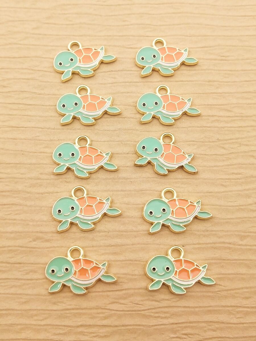 10pcs/set Cartoon Turtle DIY Pendant | SHEIN USA