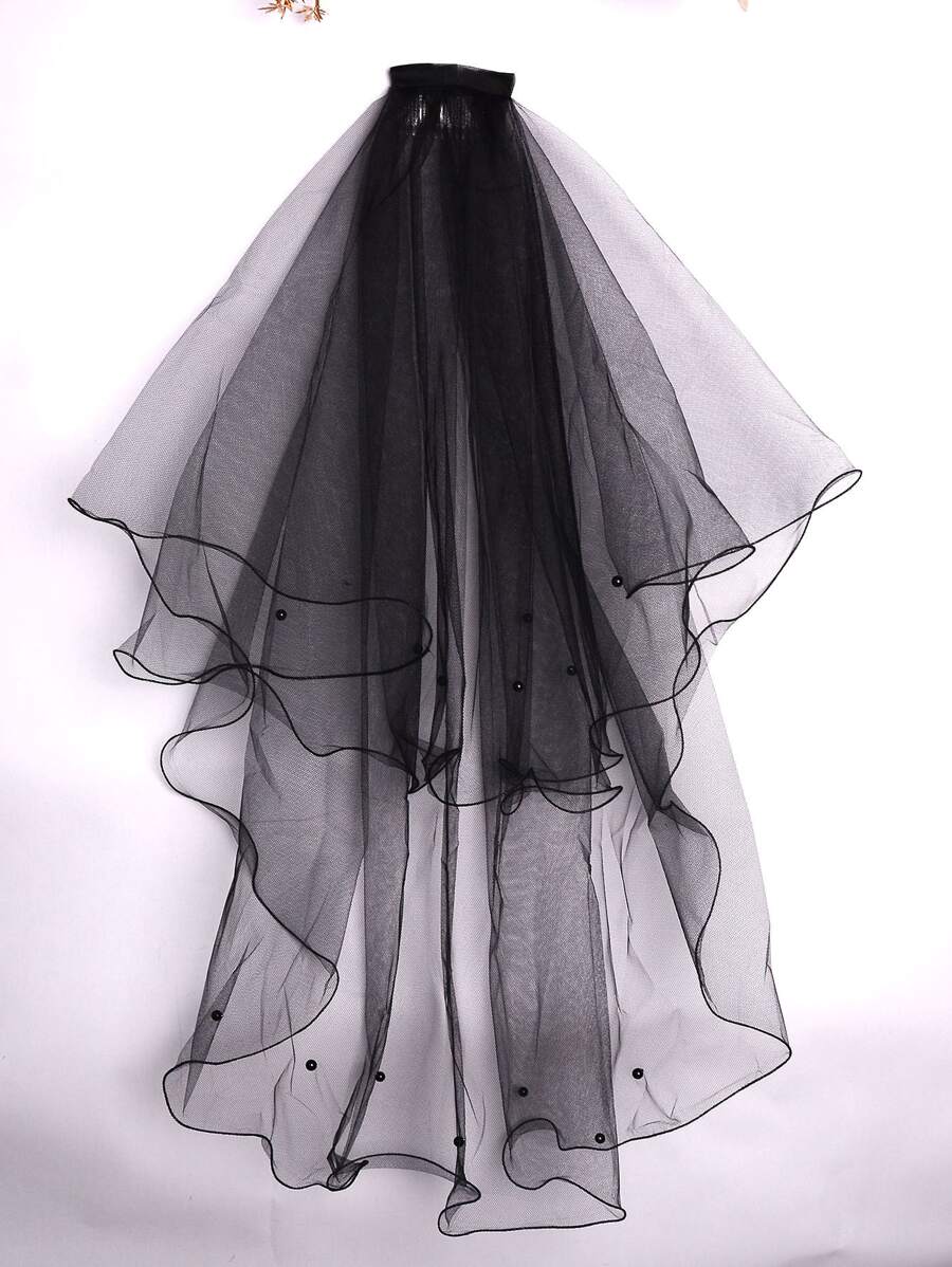 Faux Pearl Decor Bridal Veil Witch Halloween | SHEIN USA
