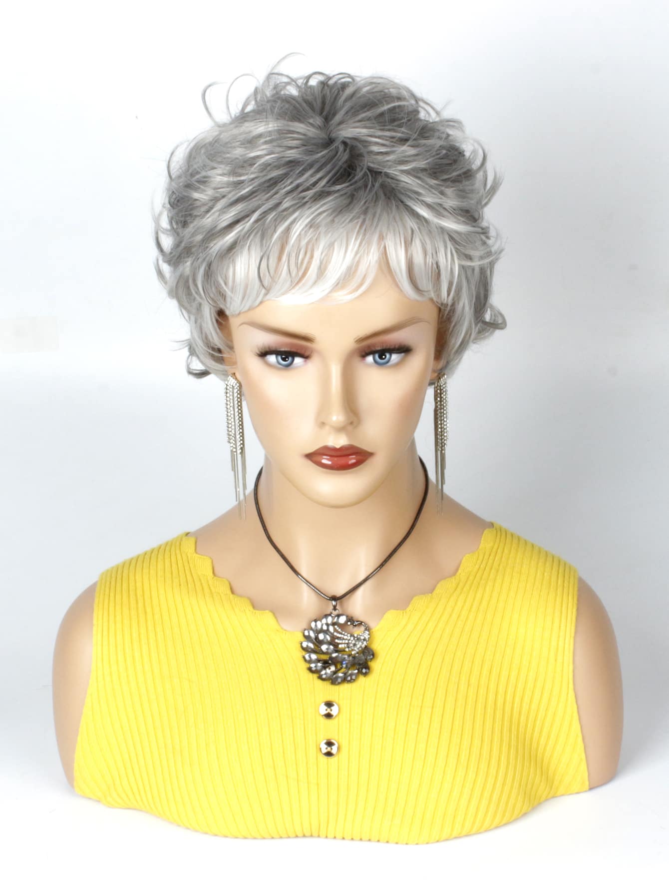 Short Body Wave Synthetic Wig With Bangs | SHEIN USA
