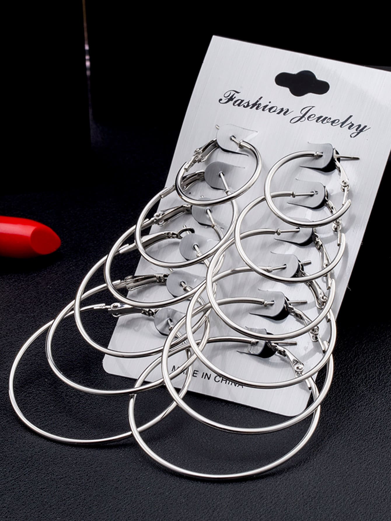 6pairs/set Minimalist Hoop Earrings Classic Hoop Earrings Set Charms Jewelry Gift Birthday Gifts ...