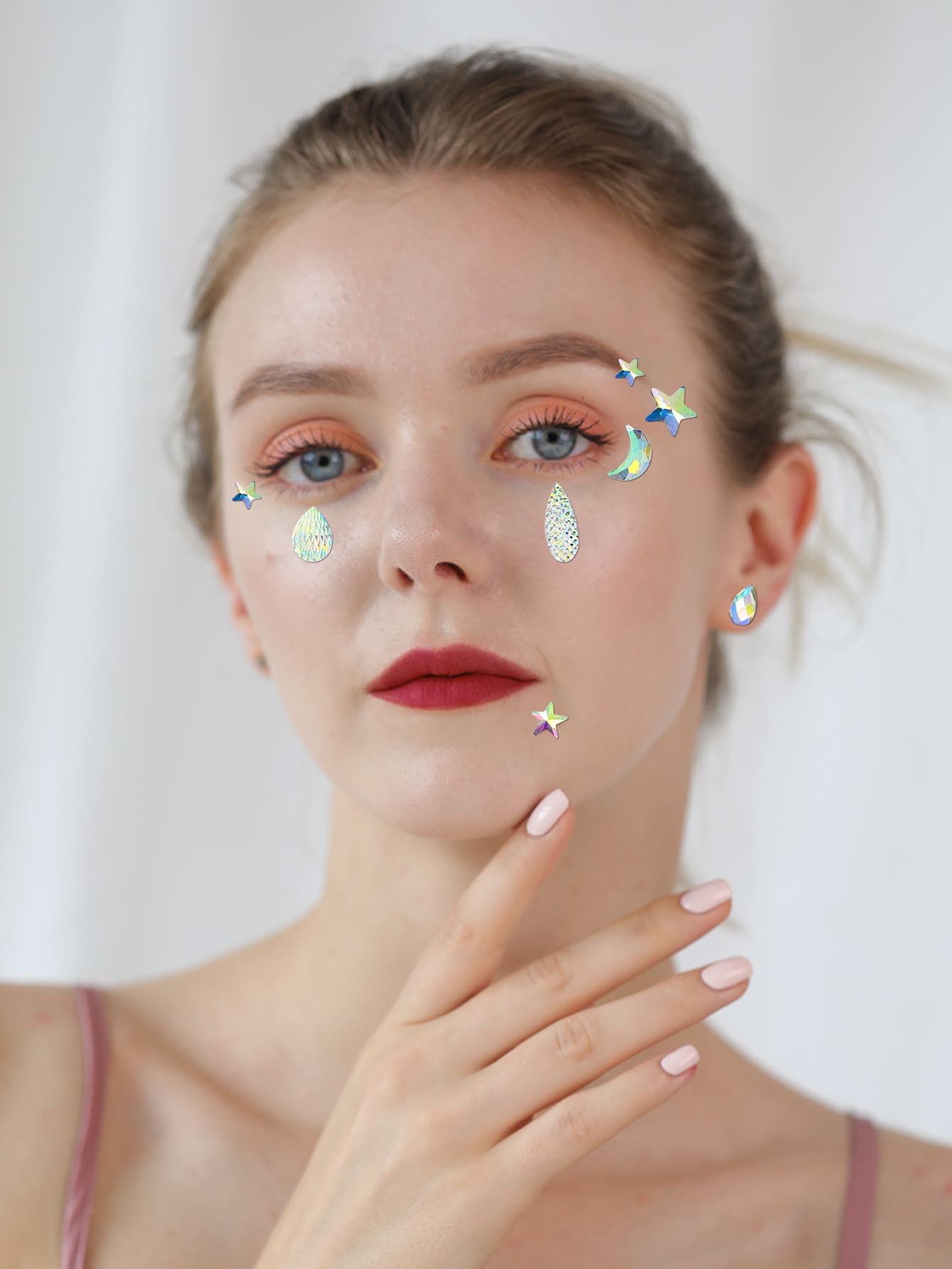 (one Sheet) Colorful Face And Body Diamond Temporary Tattoo Sticker ...