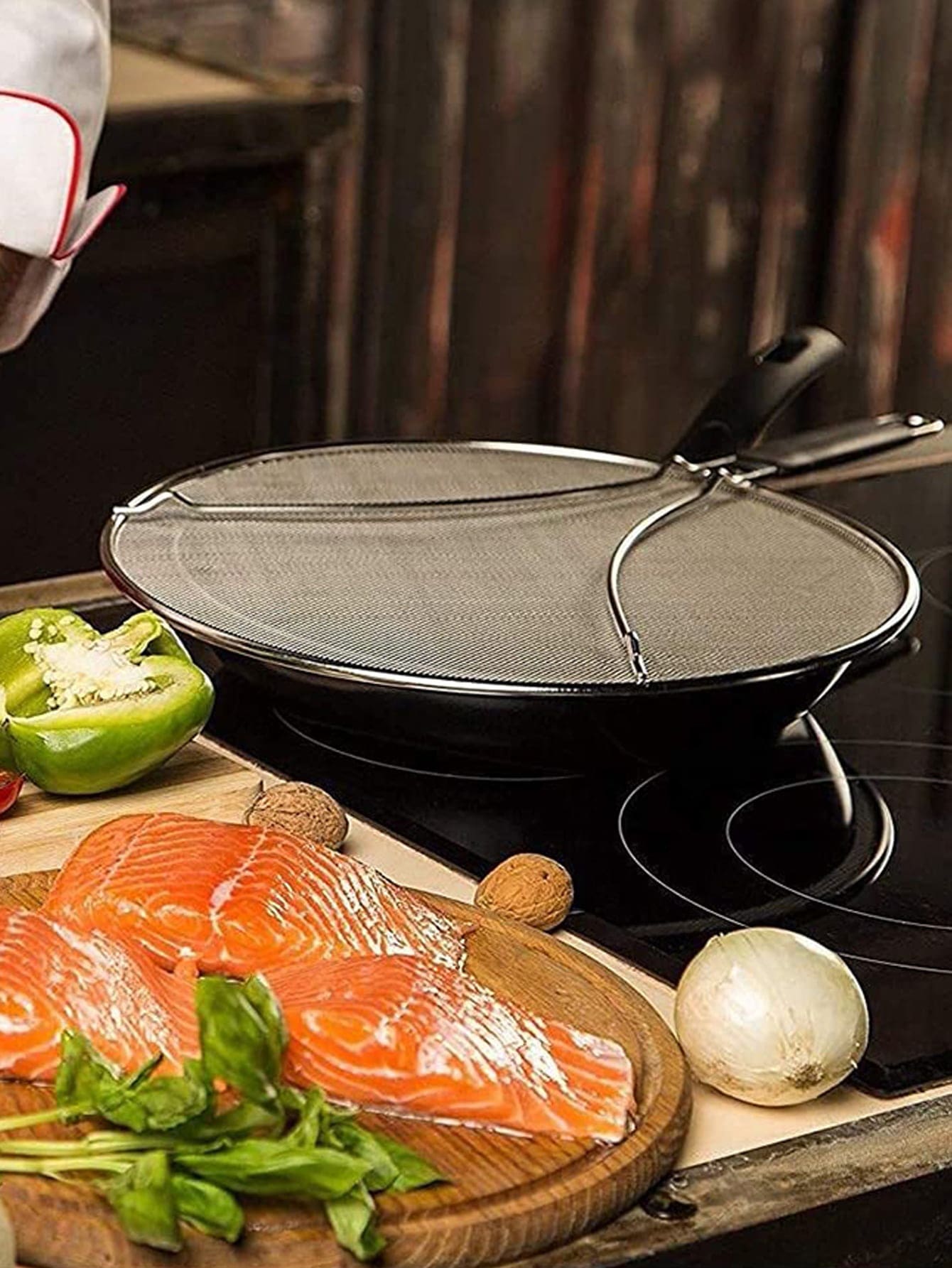 1pc Splatter Screen for Cooking, Stainless Steel Fine Mesh for Frying ...