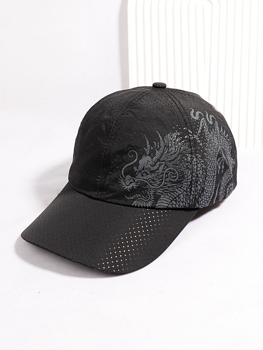 Men Chinese Dragon Pattern Baseball Cap | SHEIN USA