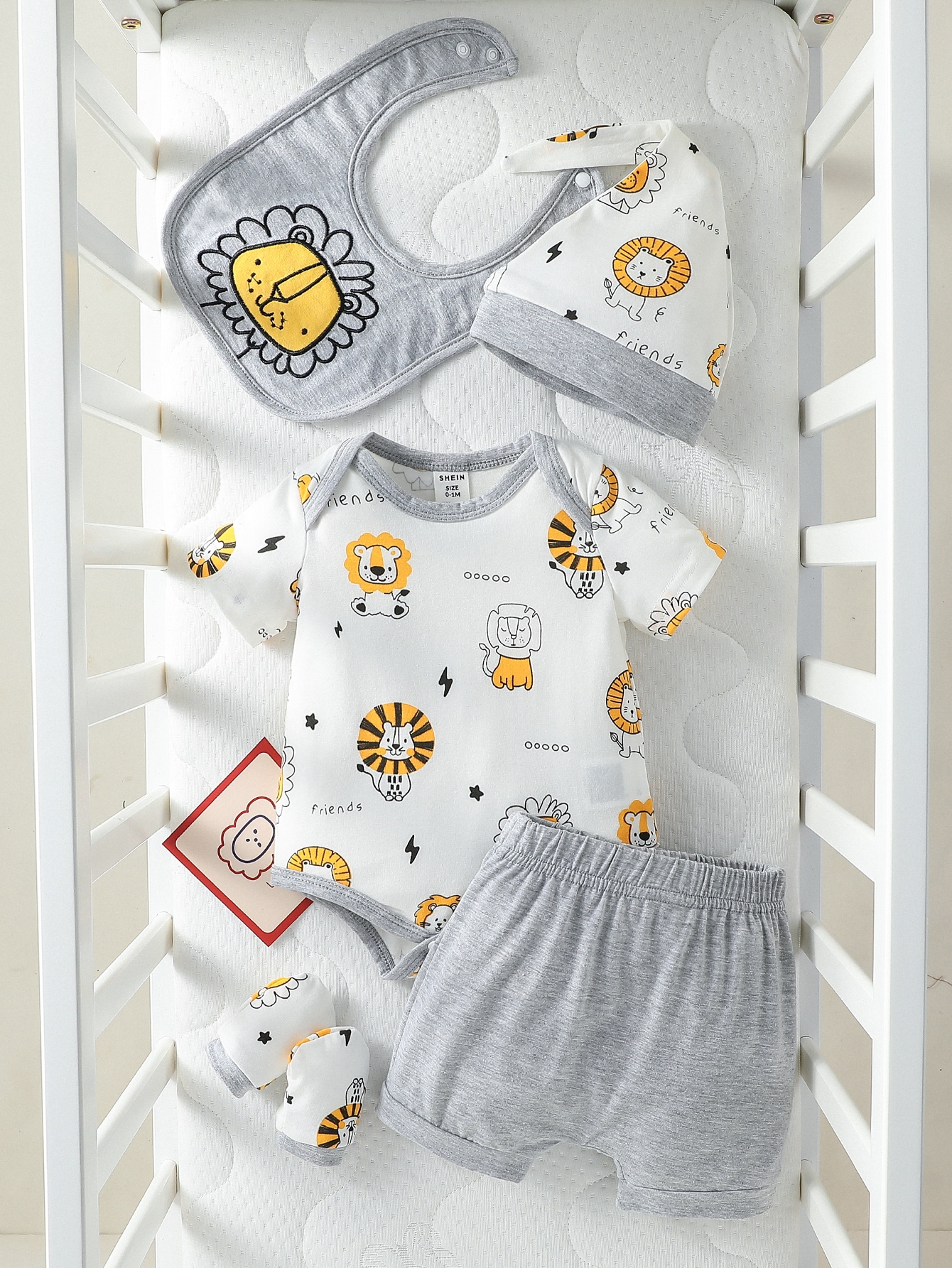 Baby Cartoon Graphic Bodysuit & Shorts