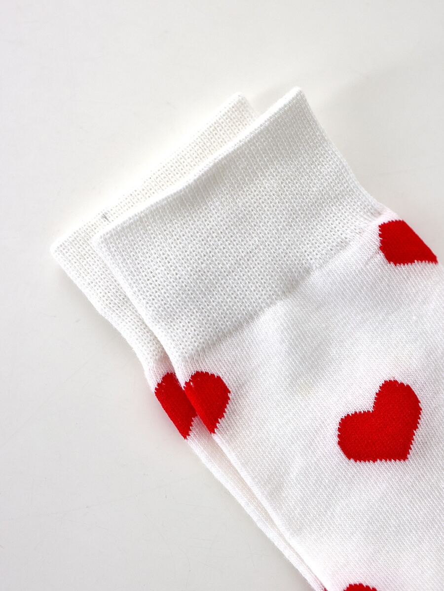 Heart Pattern Crew Socks | SHEIN USA