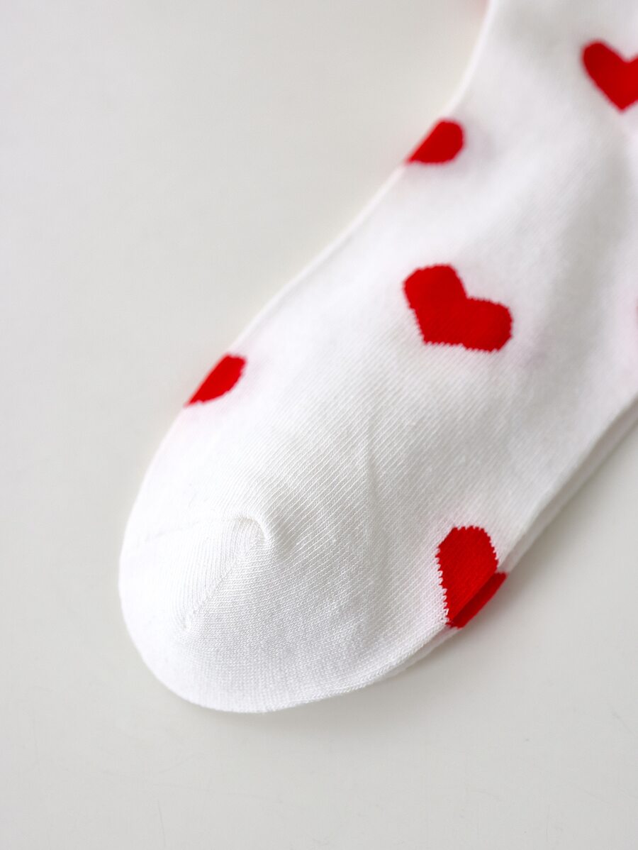 Heart Pattern Crew Socks | SHEIN USA