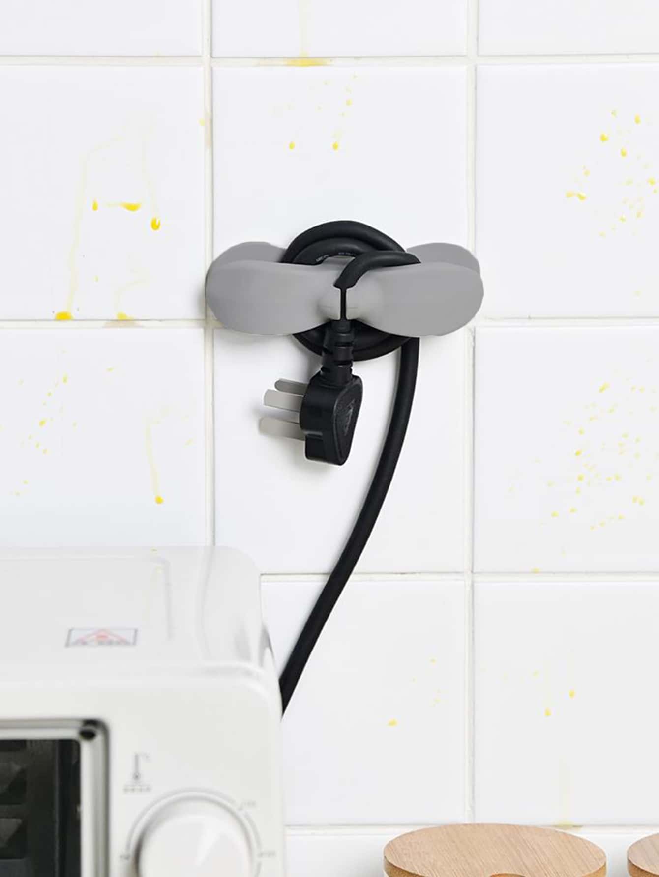 Charging Cable Manager Plug Holder Wall Power Cord Wall Stickers Solid ...