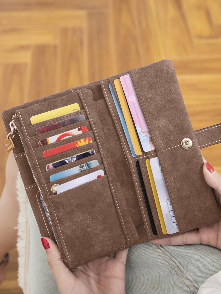Stitch Detail Long Wallet | SHEIN USA