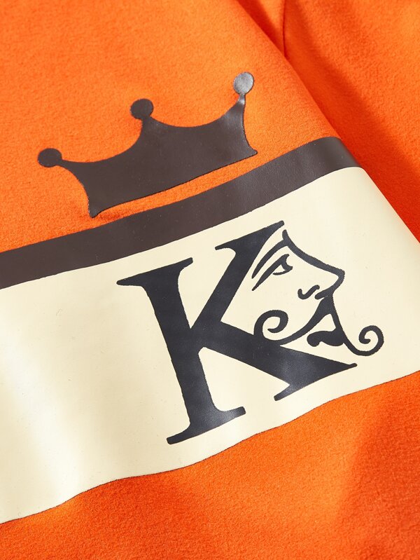 Manfinity Homme Men Crown And Letter Graphic Colorblock Tee Shein Usa