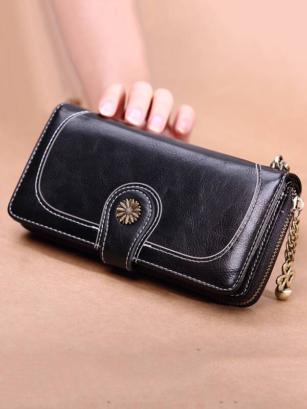 Metal Decor Long Wallet | SHEIN USA