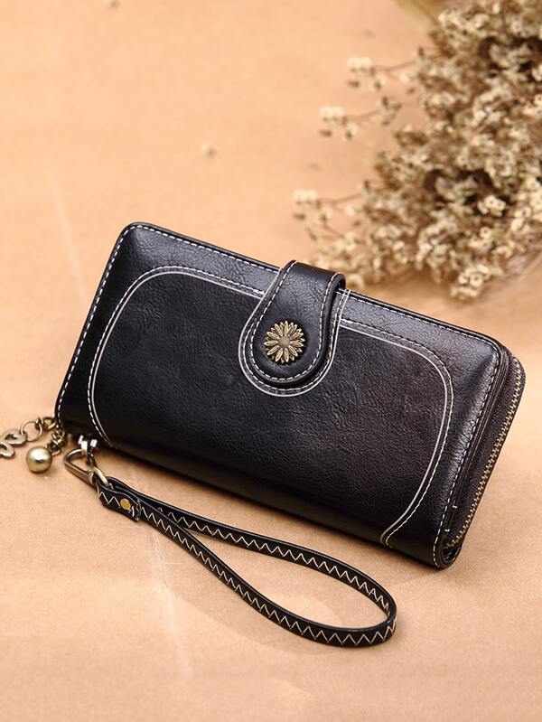 Metal Decor Long Wallet | SHEIN USA