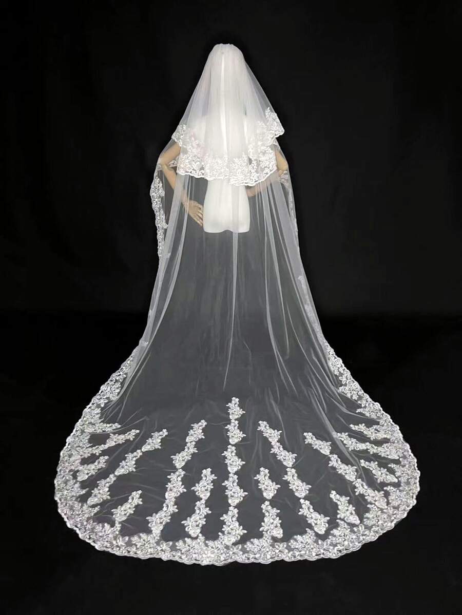 Floral Embroidered Bridal Veil | SHEIN USA