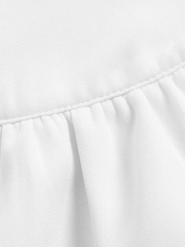 Shein Mod Solid Ruffle Hem Skirt Shein Usa
