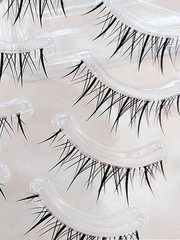 4 pairs Manga Lashes, Clear Band Anime Lashes 4 Pack, Spiky Anime False ...