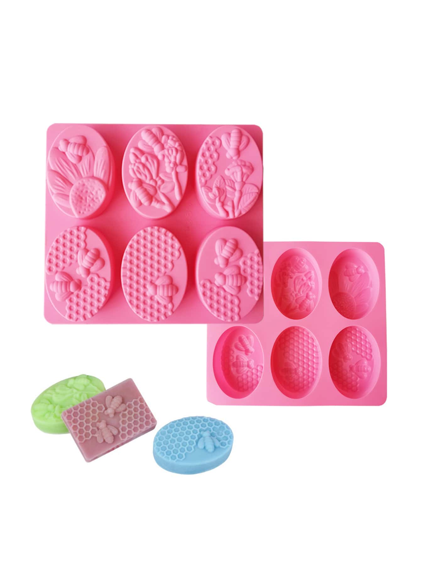 1pc Silicone Mold, Oval Design Bee Detail DIY Silicone Mold For DIY ...
