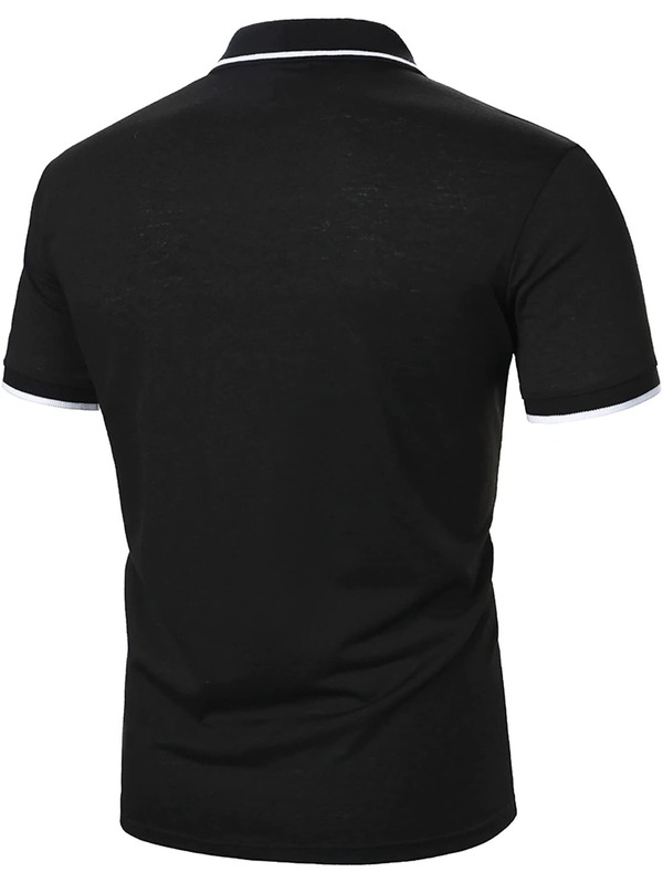 Men Contrast Panel Polo Shirt | SHEIN USA
