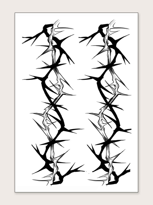 Tattoo Sticker,1 Sheet Thorn Print Temporary Tattoos For Women,Tattoo ...