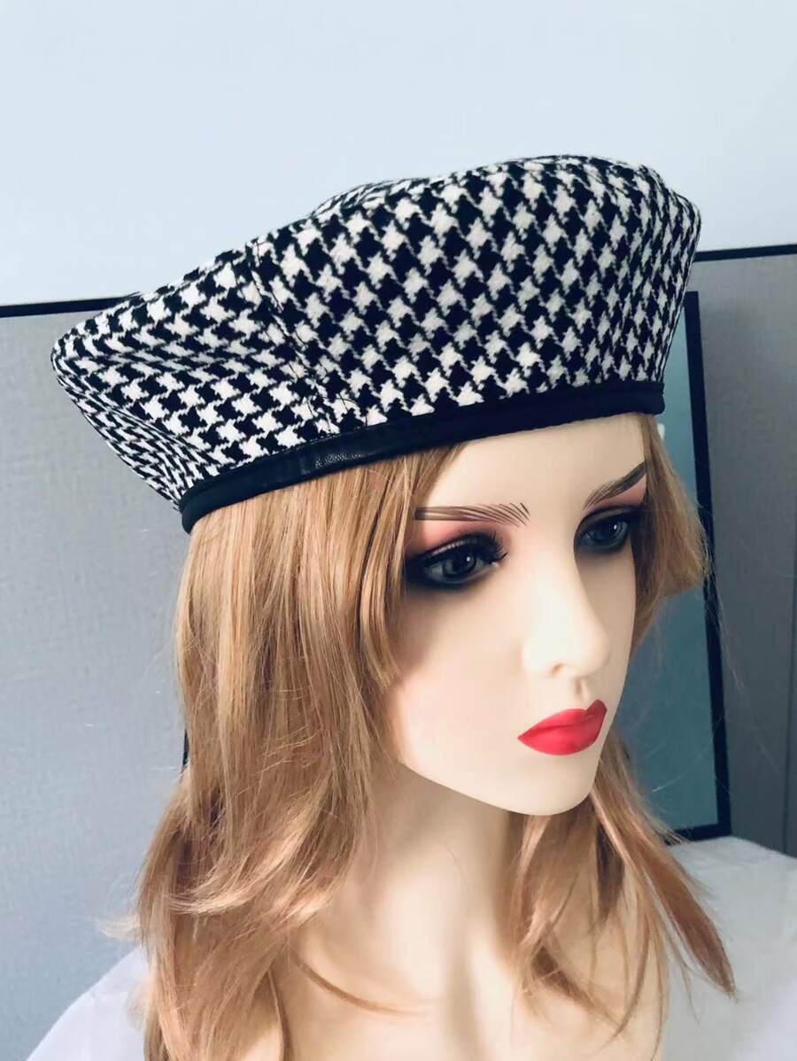 Boinas impressão houndstooth | SHEIN Brasil