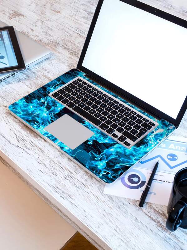 2sheets Fire Print Universal Laptop Protective Sticker | SHEIN USA