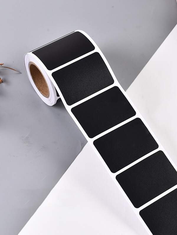 120pcs PVC Label Sticker, Black Rectangle Gift Tag Label Sticker For ...
